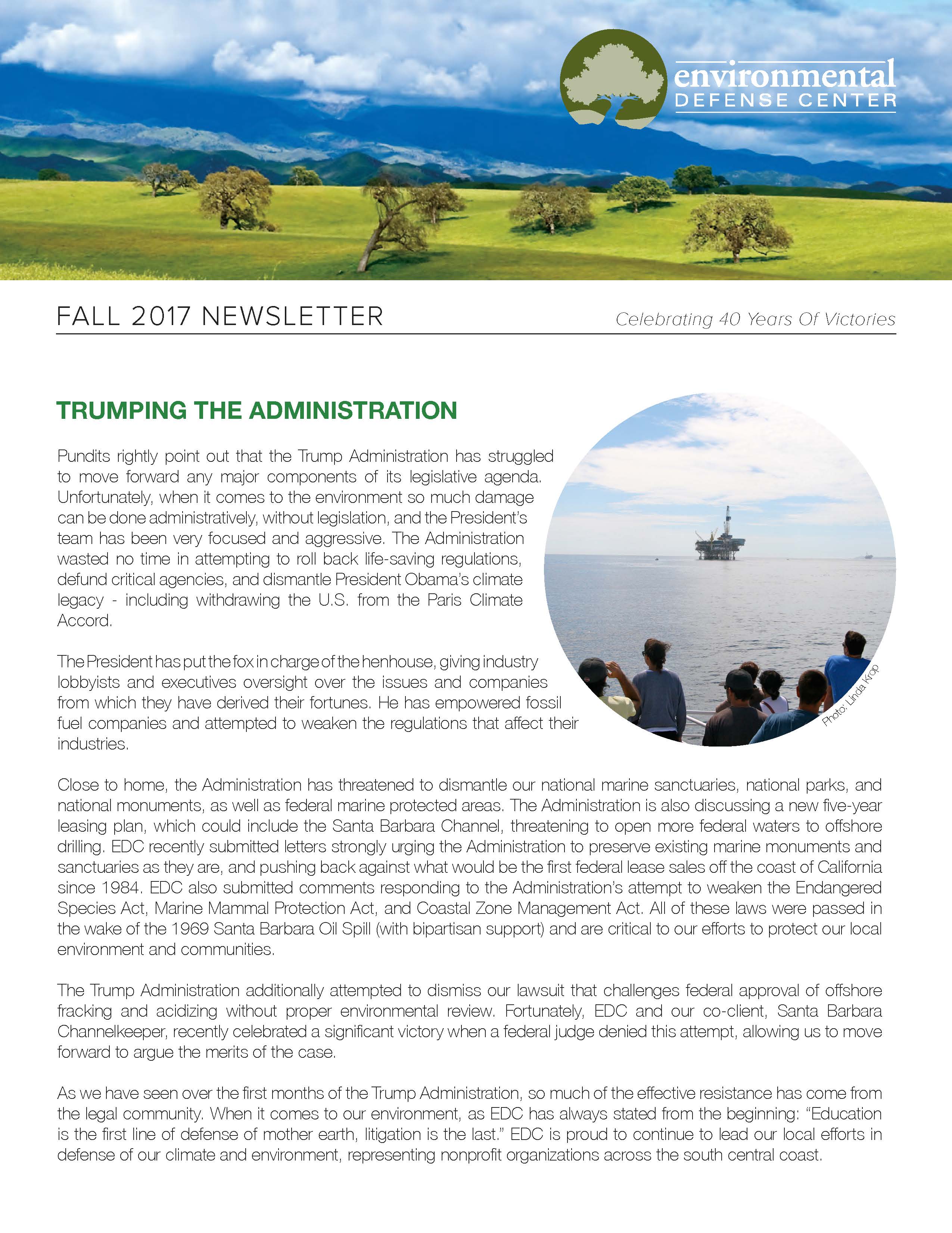Newsletters » Environmental Defense Center